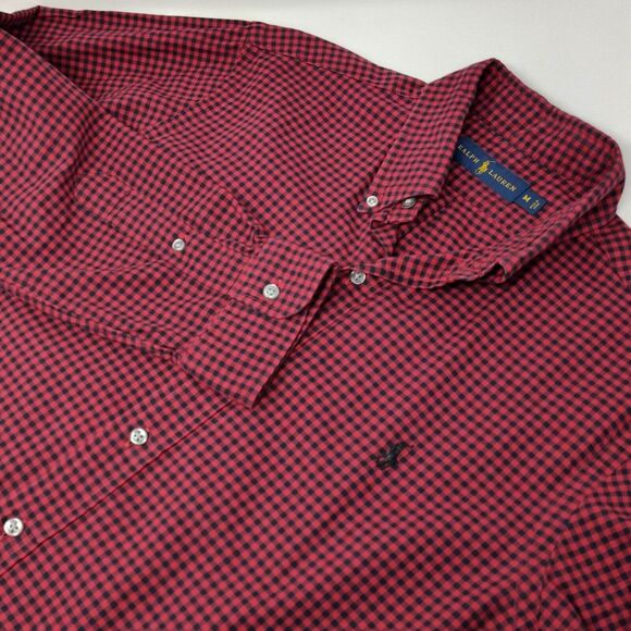 Polo Ralph Lauren | Shirts | Ralph Lauren Mens Button Down Shirt Red Checkered Pony Long Sleeve ...